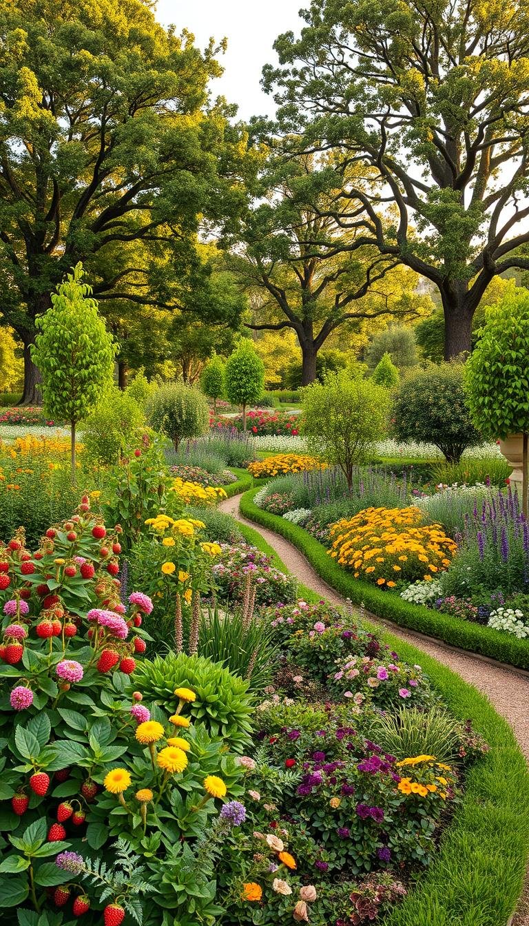 Garden with Fruit Trees: Integrating Edibles into Flower Beds and Borders