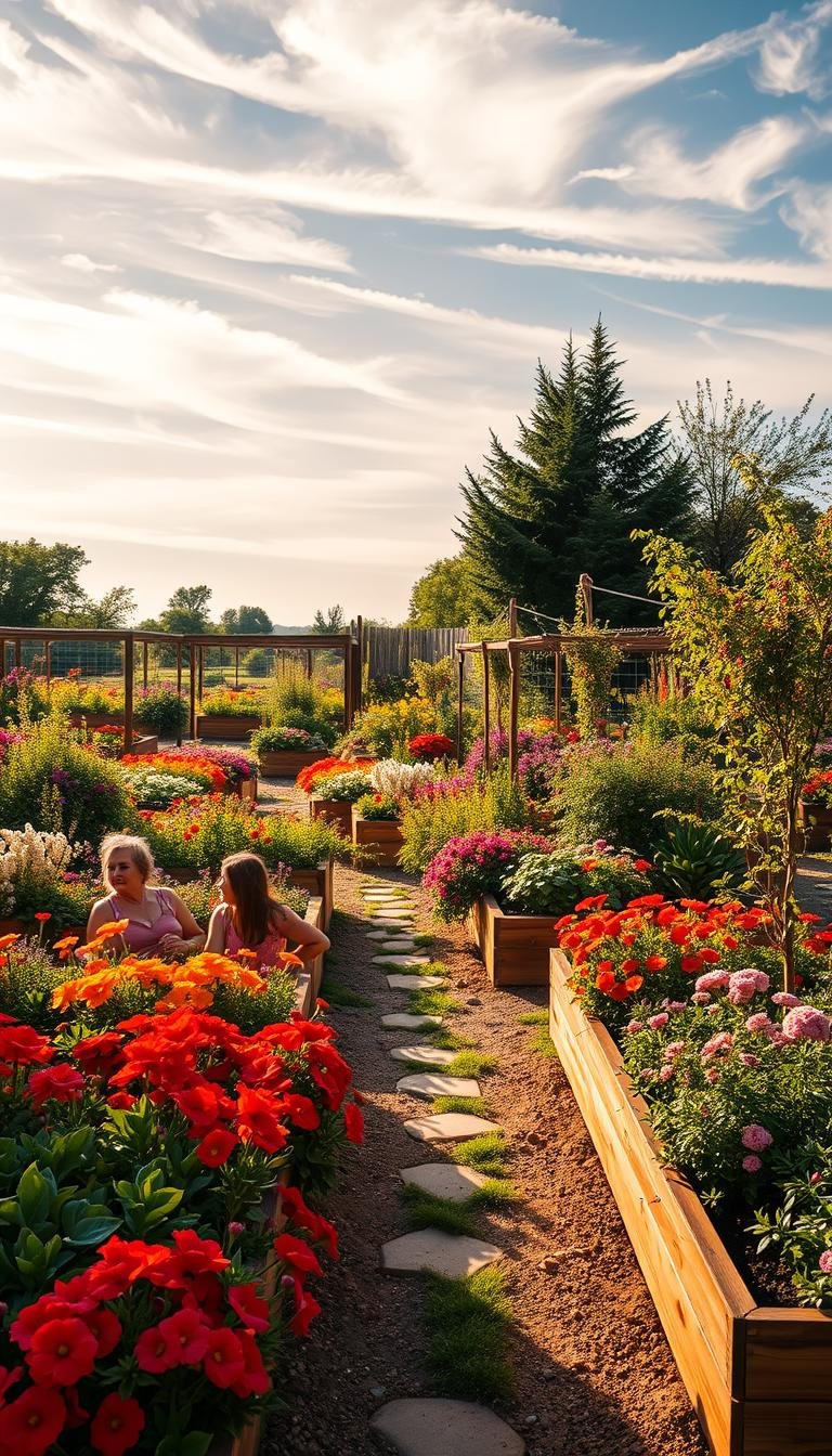 Cut Flower Garden Layout with Raised Beds: Harvesting Bouquets All Season