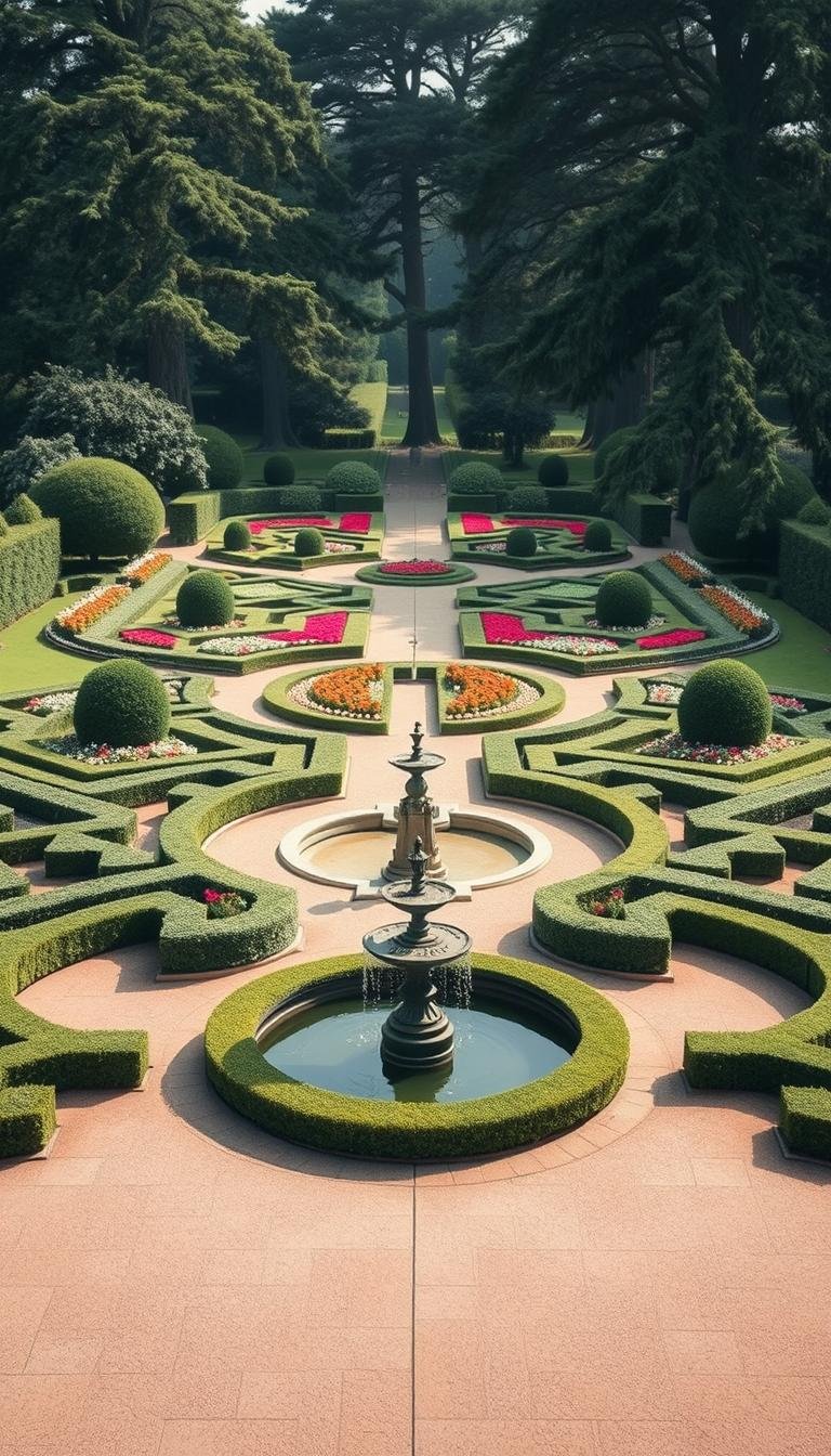 The Role of Symmetry and Asymmetry in Formal Garden Design